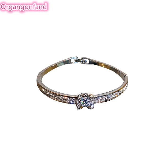 Bracelet femme -Bracelet en argent romain à strass et à la personnalité ...