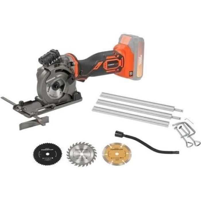 Mini scie circulaire plongeante sans fil 20V + rail de guidage + 3x ...