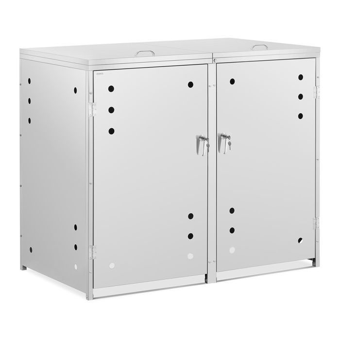 Cache-Poubelle Range-Poubelle Extérieur Abri Pour 2 Conteneurs 240L ...