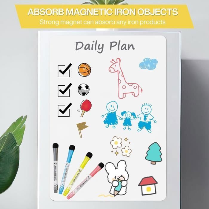 A4 Tableau Blanc Magnetique Tableau Magnetique Frigo Tableau Mmo Aimant ...