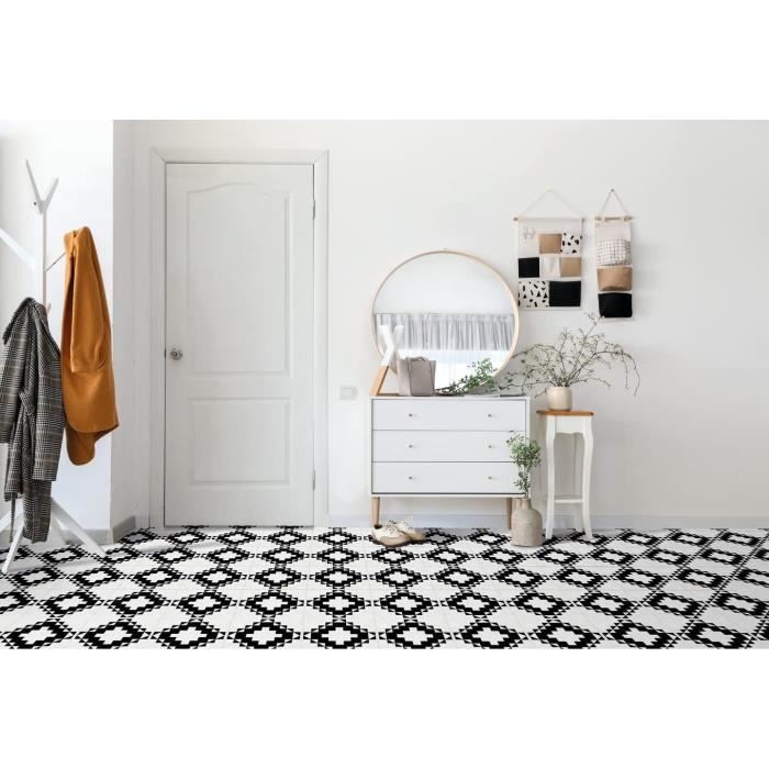 Dalle PVC adhésive sol Victorien Tuile - 11 pièces - imperméable ...