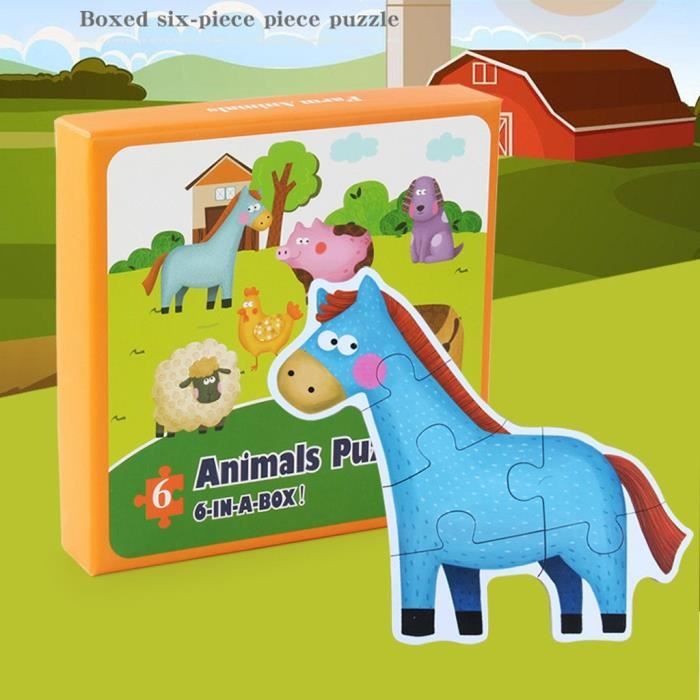 CASSE-TETE 6-In-Box Puzzles Animal Puzzles en bois Bambin Enfants ...