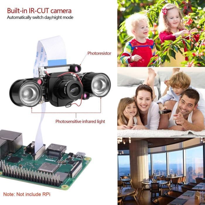 Module Caméra pour Raspberry PI, IR-Cut Switching Vision Jour-Nuit, 5MP ...