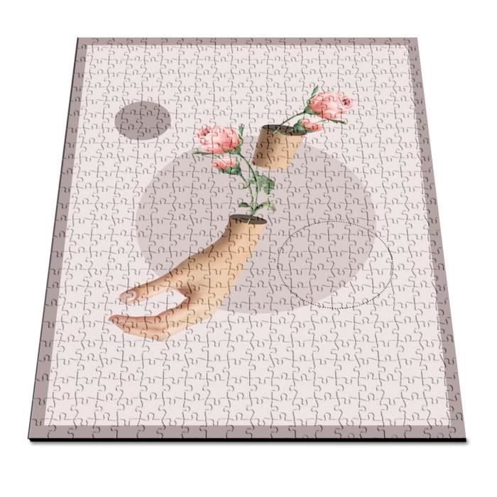 Puzzle Classique 500 pièces Main Rose Collage Art Surréalisme Fleurs ...