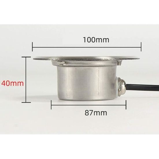 Spot Encastrable LED Exterieur 3W IP68 Étanche Corps en Acier ...