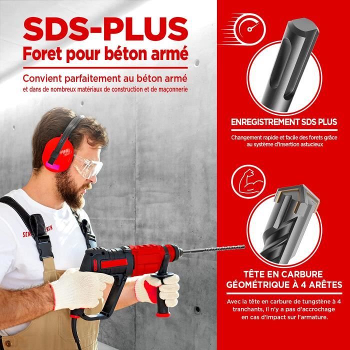 SDS Plus Drill Bit 32mm x 600 - Foret beton grande longueur - Perçage ...