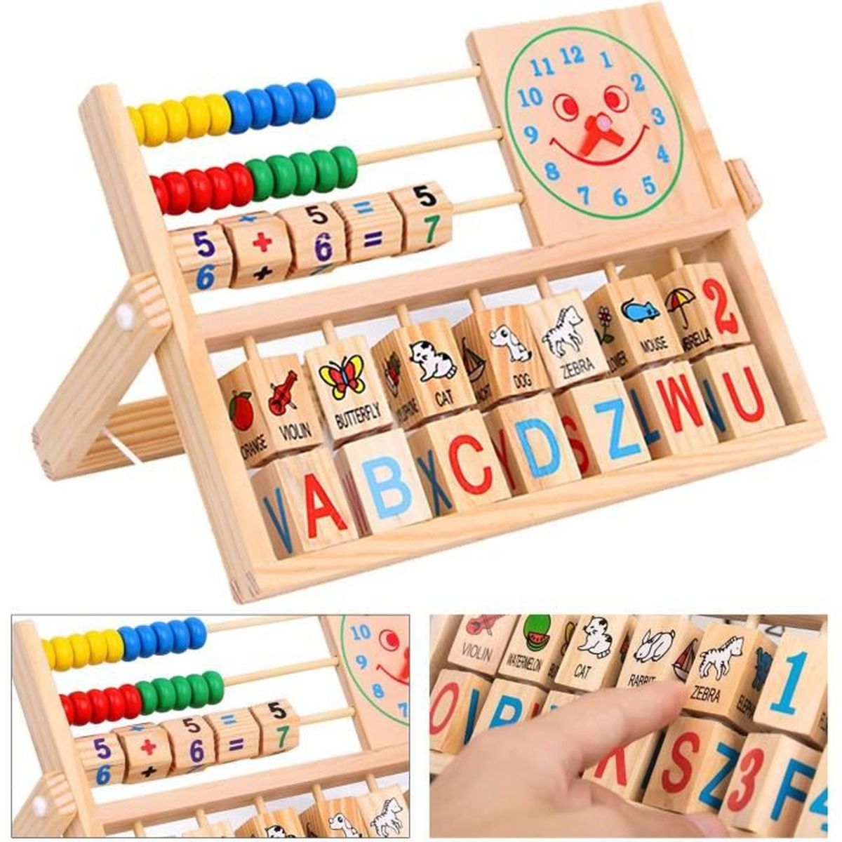 Table de Multiplication en Bois,Numéros Consécutifs en Bois,Bébé Blocs ...