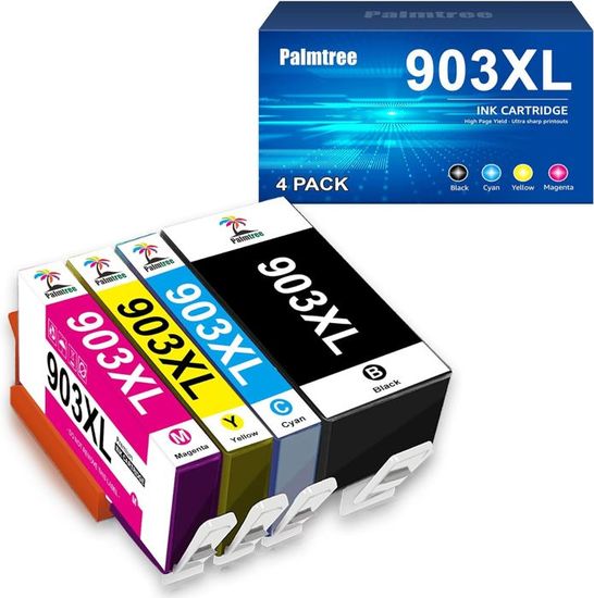 903XL Compatible pour Cartouche HP 903 XL Noir et Couleur Remplacement ...