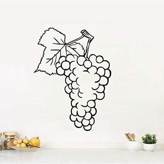 Grappe De Raisin Stickers Muraux Fruits Art Vinyle Stickers Cuisine ...