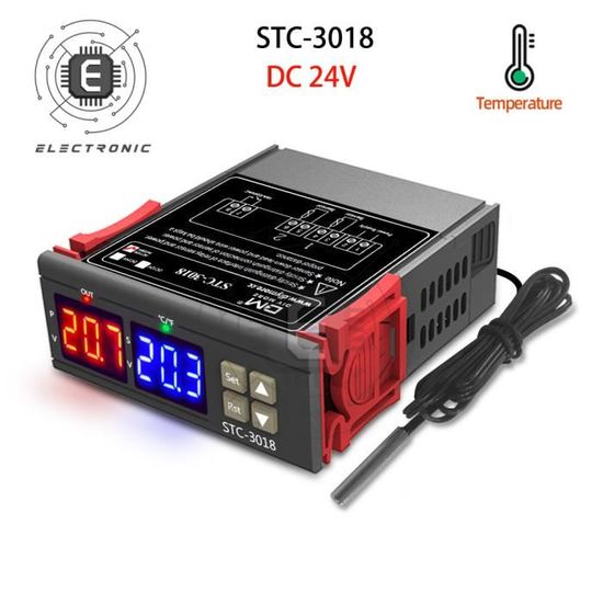 Thermostat d'ambiance,STC-1000 STC-3000 STC-3008 STC-3018 LED Numérique Contrôleur De ...