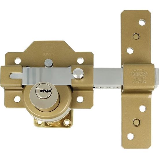 Verrou de porte avec cylindre de haute sécurité extérieur et intérieur ...