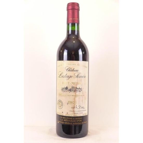 Haut-médoc château lestage simon (étiquette sale) rouge 1982 - bordeaux ...