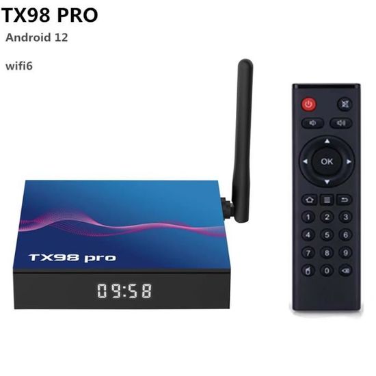 Tanix TX98 pro Smart TV Box Android 12 Allwinner H618 Décodeur Wifi6 2.4G 5G BT5.0 Lecteur BOX ...