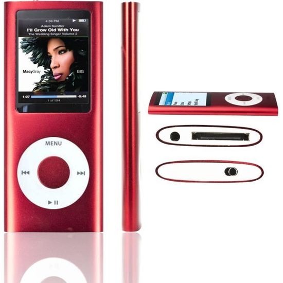 Lecteur MP3 MP4 SAVFY 16Go Rouge - Radio Musique Jeux FM Écouteurs ...