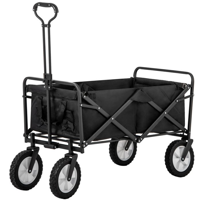 Chariot pliable de type break, WELLEHOMI chariot de jardin tout-terrain ...