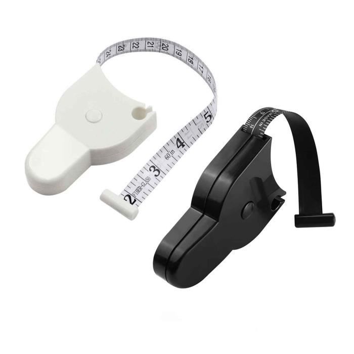 Ruban à mesurer rétractable automatique noir + blanc 1,5 mètres pouces ...