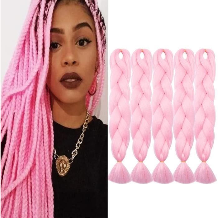 60cm Meches Pour Tresses Africaine 5 Paquets 500g Kanekalon Rajout