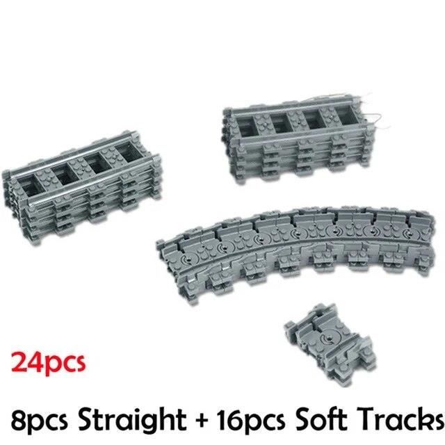 Puzzle,City Train Rail Rack Bricks Model Toy,Soft Track,Cruved and ...
