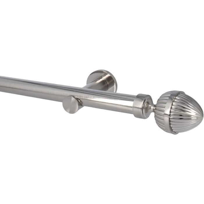 25mm Kit de Tringle à Rideau Metal, Modern, Acier Inoxydable Donata 280 ...