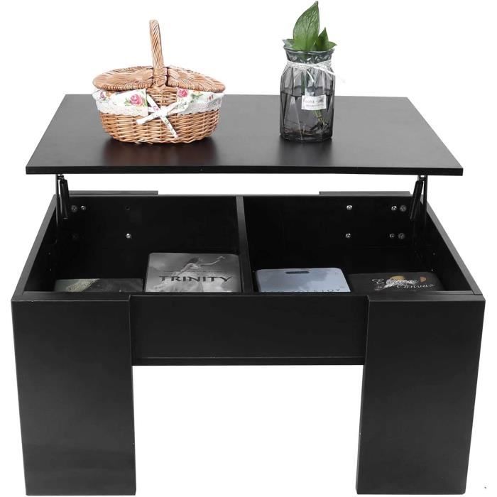 Table Basse, Table de Salon réglable en Hauteur Style Moderne et Simple ...