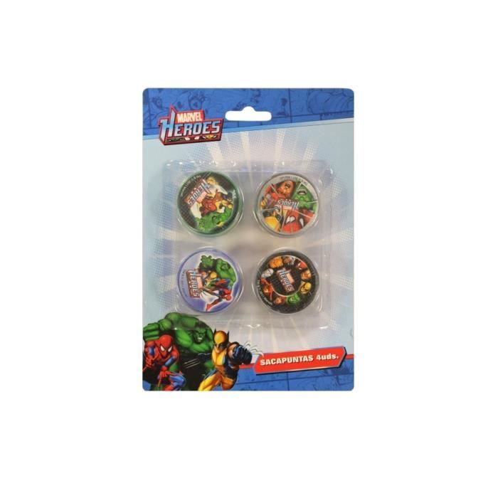 Lot de 4 Tailles Crayons - MARVEL - Spiderman, Hulk, Wolverine - 4 cm ...