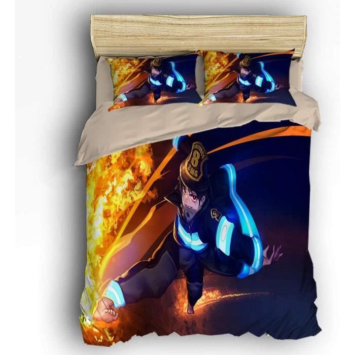 Anime Scorching Fire Brigade Fire Force Anti-Rides Housse de Couette ...