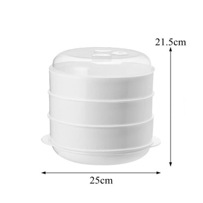 Cuiseur vapeur,Four à micro-ondes rond multicouche pour boulettes ...