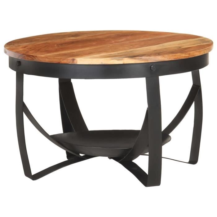 Chez JILL Table Basse de Salon - Table ContemporainØ68x43 cm Bois d ...
