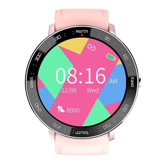 Montre connectée pour femme avec écran tactile rond Bluetooth Call ...