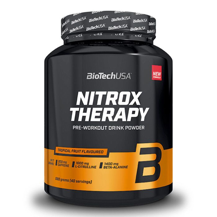 Pre-workout BioTech USA - Nitrox Therapy - Tropical Fruit 680g ...