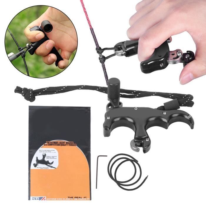 Fdit Accessoire d'arc composite Déclencheur de tir à l'arc à trois ...