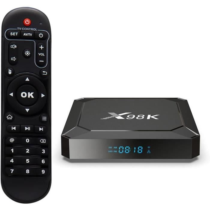 X98K Smart TV Box 4+32 Go Lecteur Multimédia tv box Android 12 Quad Core WIFI 4K H.265 HDR avec ...