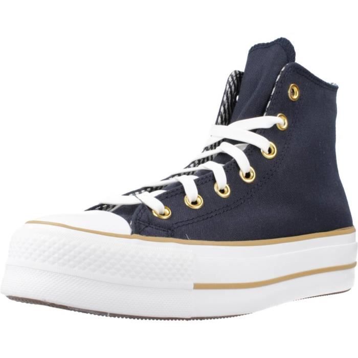 Baskets CONVERSE CHUCK TAYLOR ALL STAR LIFT HI Bleu - Femme - Lacets ...