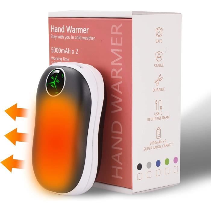 Goomp Chauffe-Mains Rechargeable,2 x 5000mAh USB Chaufferette Main ...