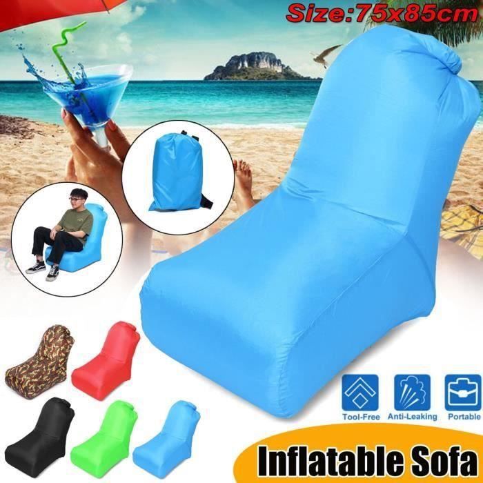 Sofa Gonflable Chaise Pliant - YWEI - 1 Personne - 75x85cm - Bleu ...