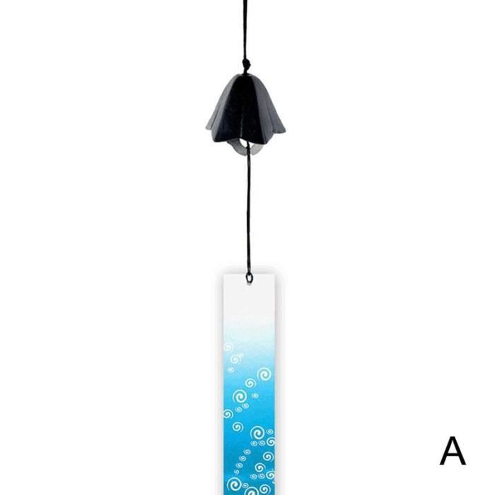 CARILLON A VENT,Black-China--Carillon éolien en fonte, pétale en métal ...