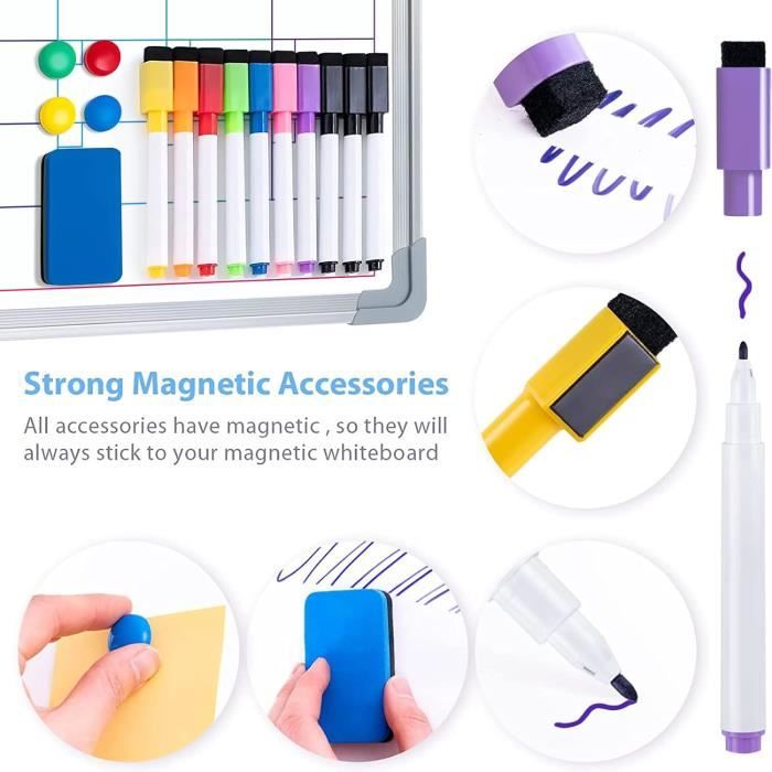 Petit tableau blanc magnétique A3 pour mur, planificateur mensuel mini ...