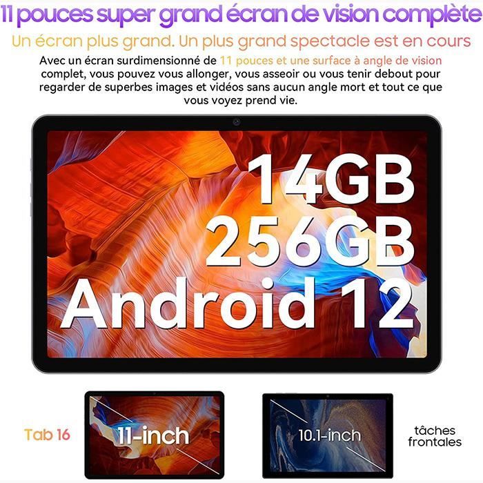 Tablette Tactile Blackview Tab 16 11 pouces FHD+ 14Go+256Go-SD 1To 13MP ...