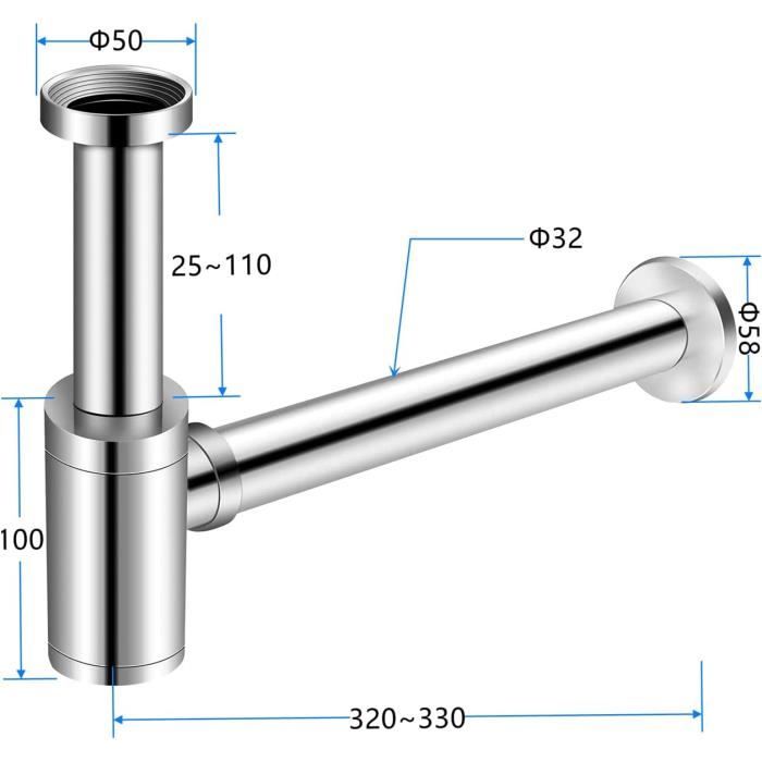 Siphon design de qualité supérieure pour lavabo - Siphon universel86 ...