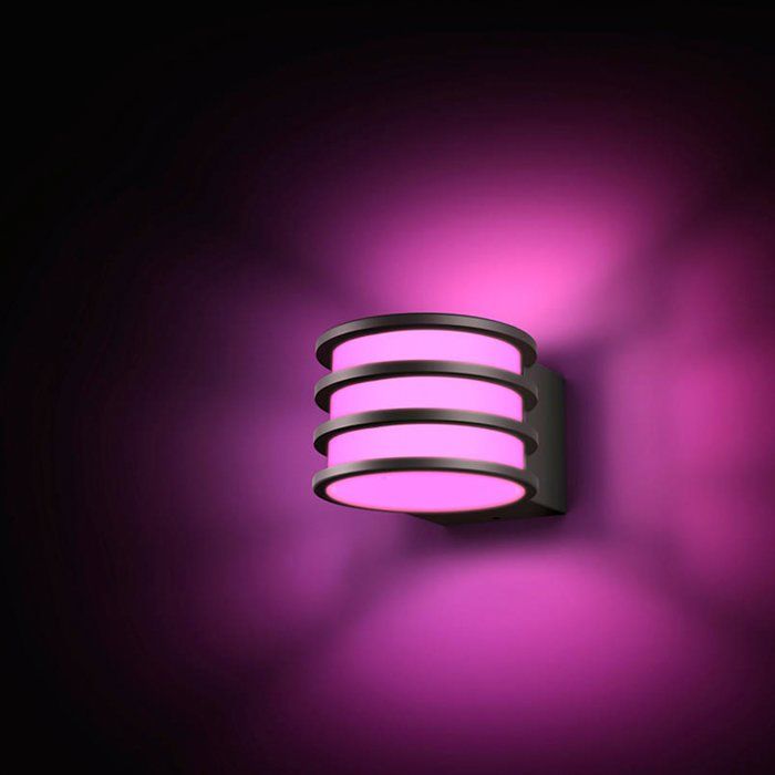 Applique murale - PHILIPS HUE - Lucca - Anthracite - A60 WCA - IP44 ...