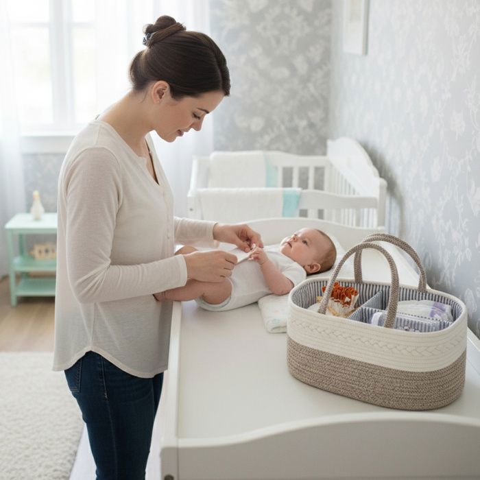 Panier de rangement pour produits de bébé, panier de rangement portable ...