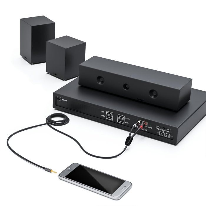 0,5m Câble Jack Cinch 3,5mm Jack vers Cinch RCA Stéréo Câble Audio 1x ...