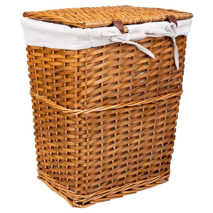 Ensemble de 3 paniers à linge en osier marron - Cdiscount Maison