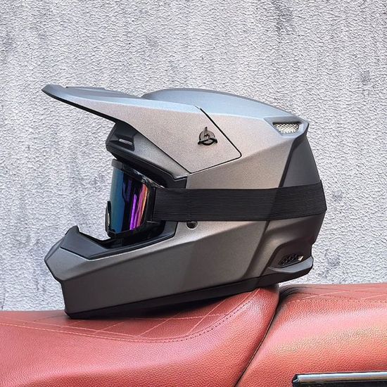 ECELEN-Casque Moto Cross avec Lunettes – Intégral Off-Road pour VTT ...
