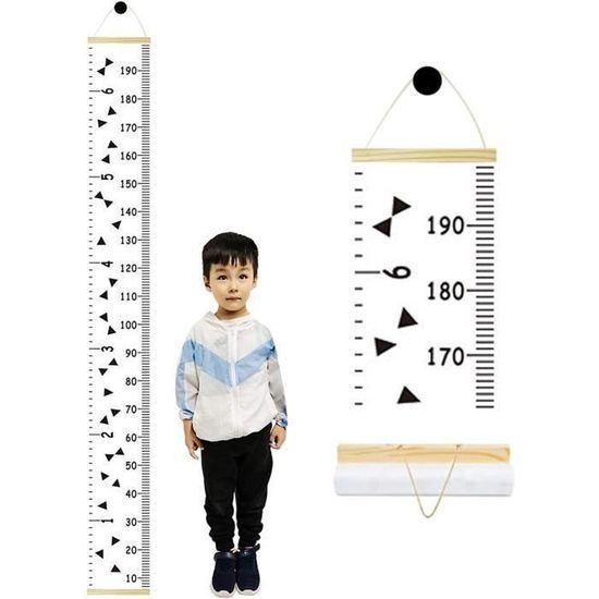 Toise de croissance pour bébé - AUTREMENT - 20 x 200 cm - Blanc - Bébé ...