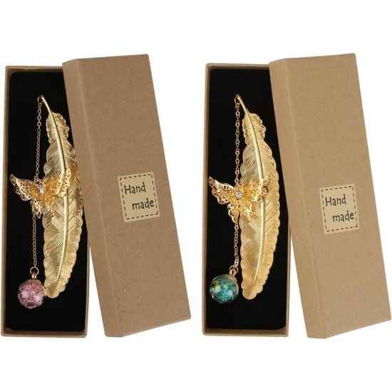 2 Pièces Marque Page Metal, Marque Page Original En Métal Élégants Avec ...