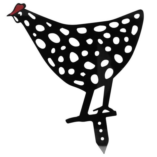 Fdit Pieu animal Décor de poule noire forme animale creuse pieu de ...