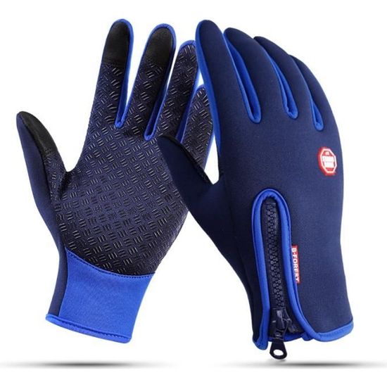 Gants Hiver Chaud Sports Tactiles Antidérapants - Bleu - Mixte ...