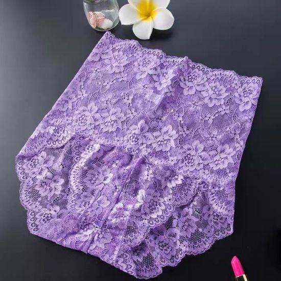 Culotte-slip,SANDL culotte en dentelle pour femme,sous-vêtement sexy taille haute,slip de ...