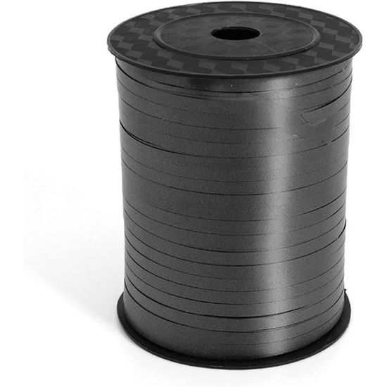 Ruban Bolduc Noir(457M X 5Mm) Ruban Ballon Pour Artisanat Et Emballage ...